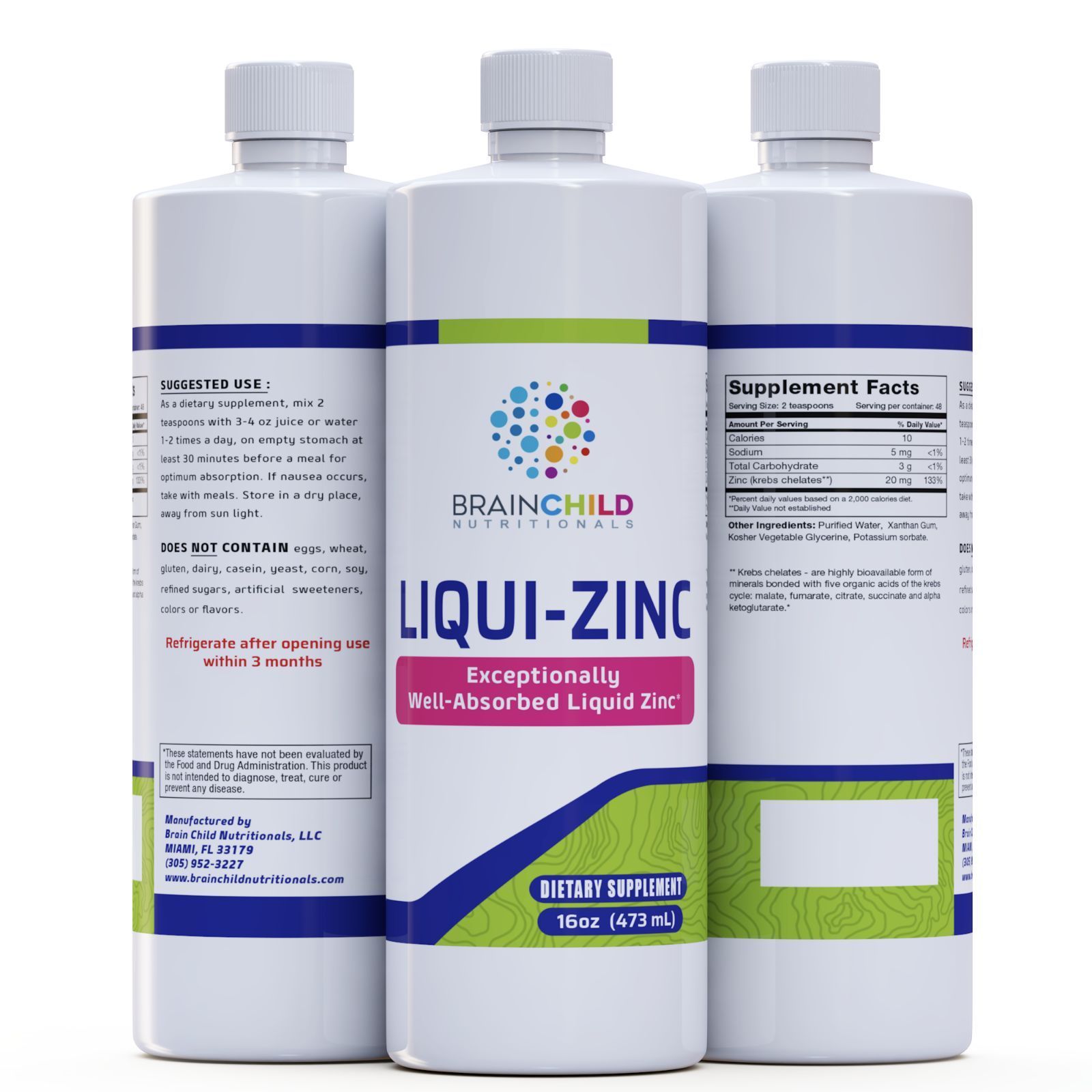 BrainChild Nutritionals - LiquiZinc - OurKidsASD.com