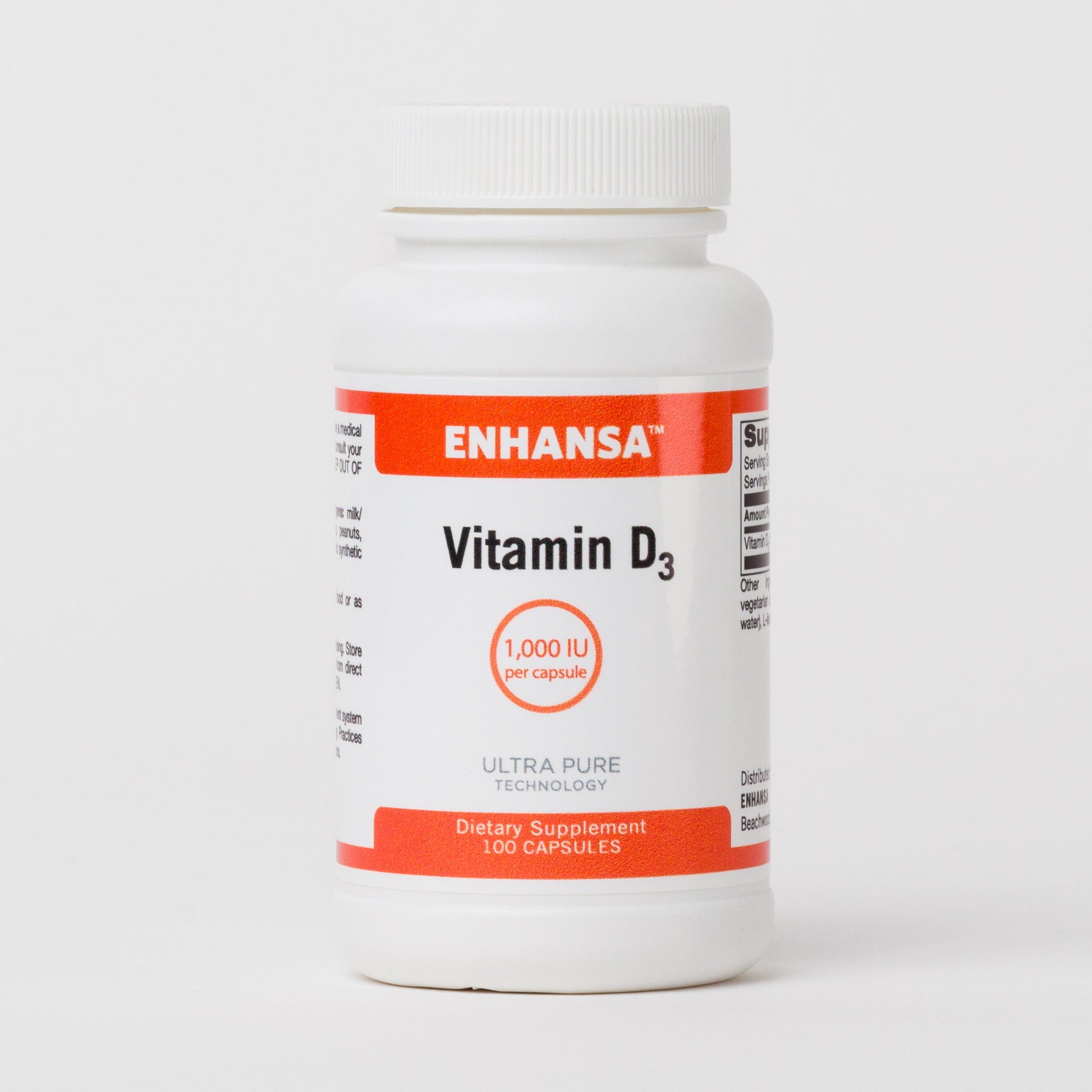 Enhansa - Vitamin D3 1,000 IU Capsules - OurKidsASD.com